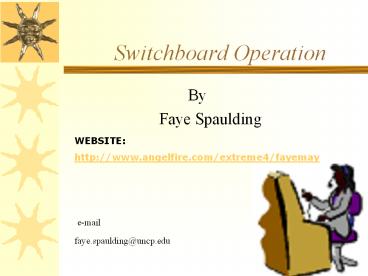 Switchboard Operation presentation | free to download
