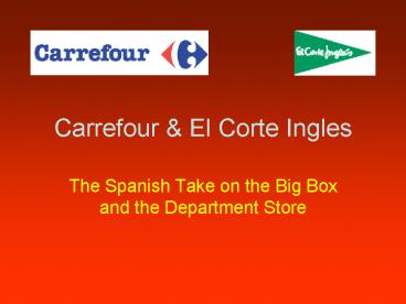 Carrefour presentation | free to view