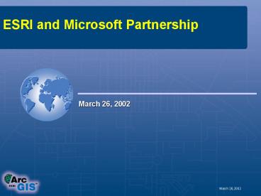 ESRI presentation | free to view