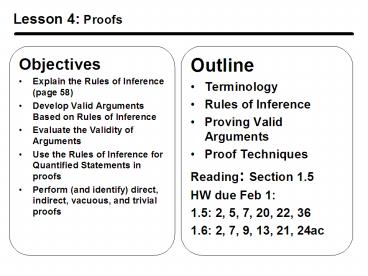 Lesson 4: Proofs presentation | free to view
