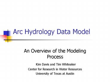 PPT – Arc Hydrology Data Model PowerPoint presentation | free to ...