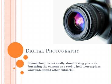 PPT – Digital Photography PowerPoint presentation | free to view - id ...