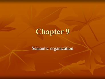 PPT – Semantic organization PowerPoint presentation | free to view - id ...