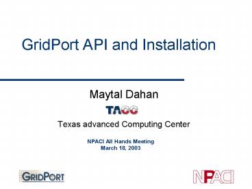 PPT – NPACI All Hands Meeting PowerPoint presentation | free to view ...