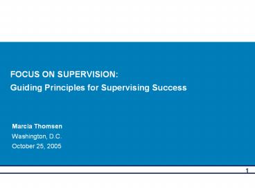 PPT – FOCUS ON SUPERVISION: Guiding Principles for Supervising Success ...