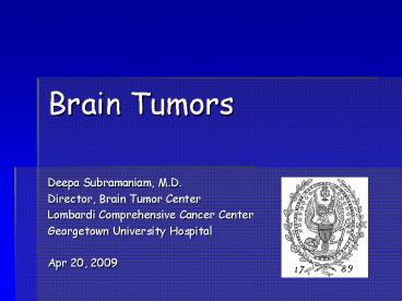 Brain Tumors presentation | free to view