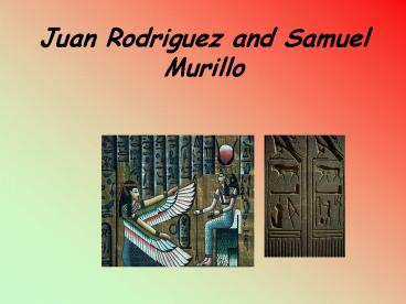 Juan Rodriguez and Samuel Murillo presentation | free to view