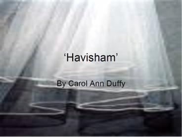 Havisham presentation | free to view