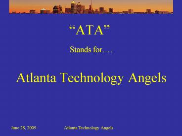 ATA presentation | free to view