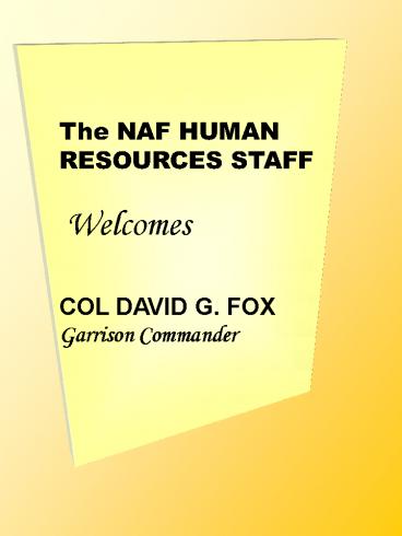 PPT – The NAF HUMAN RESOURCES STAFF PowerPoint presentation | free to ...