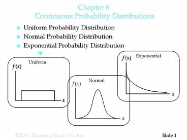 Chapter 6 Continuous Probability Distributions presentation | free to view