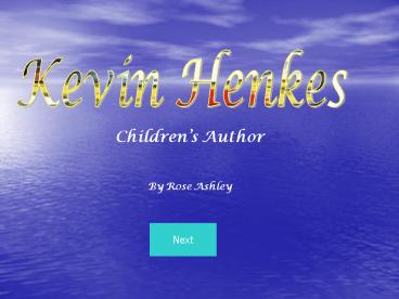 Kevin Henkes presentation | free to view