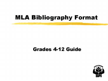 PPT – MLA Bibliography Format PowerPoint presentation | free to view ...
