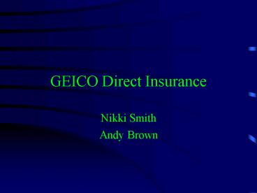 GEICO Direct Insurance presentation | free to view