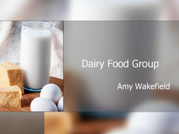 Dairy Food Group presentation | free to view