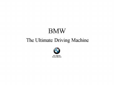 BMW presentation | free to view