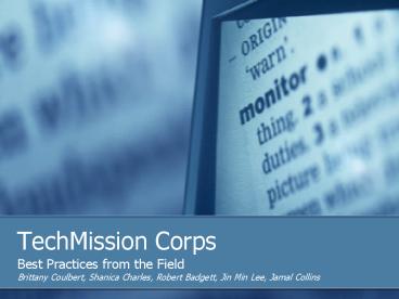 PPT – TechMission Corps PowerPoint presentation | free to view - id ...