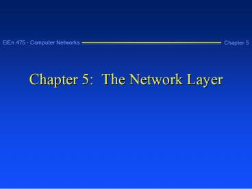 Chapter 5: The Network Layer presentation | free to view