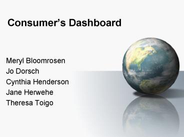 PPT – Consumer PowerPoint presentation | free to view - id: 11493-MWRiM