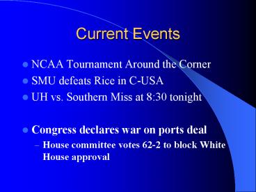 Current Events presentation | free to view