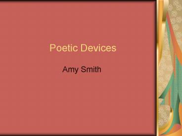 Poetic Devices presentation | free to view