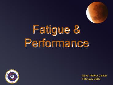 Fatigue presentation | free to view