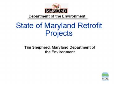 PPT – State of Maryland Retrofit Projects PowerPoint presentation ...