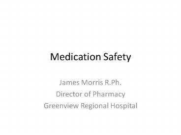 Medication Safety presentation | free to view