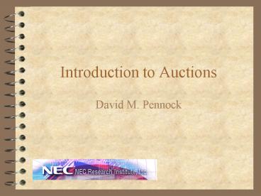 Introduction to Auctions presentation | free to view