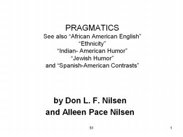 PPT – PRAGMATICS See also PowerPoint presentation | free to download ...