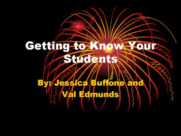 Getting to Know Your Students presentation | free to view