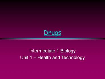 Drugs presentation | free to download