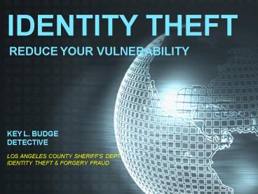IDENTITY THEFT presentation | free to view