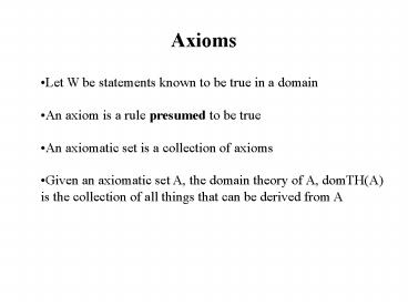 Axioms presentation | free to download