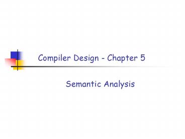 Compiler Design Chapter 5 presentation | free to view