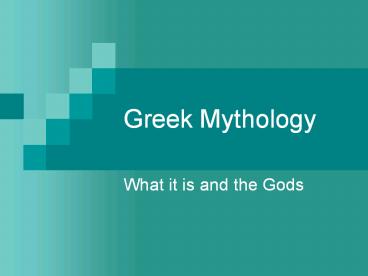 PPT – Greek Mythology PowerPoint presentation | free to download - id ...