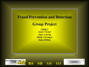 Fraud Prevention and Detection presentation | free to view