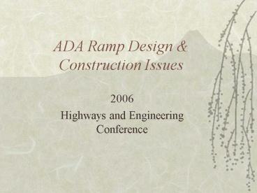 ADA Ramp Design presentation | free to download