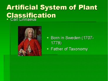 Artificial System of Plant Classification presentation | free to download