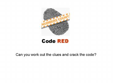 Code RED presentation | free to view