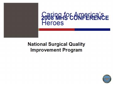 National Surgical Quality Improvement Program presentation | free to view