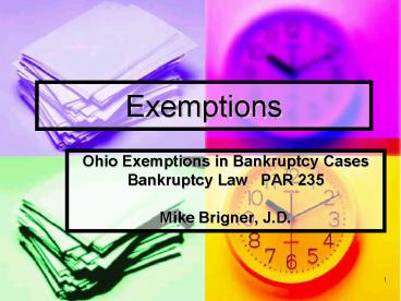 PPT – Exemptions PowerPoint presentation | free to download - id: 1503c ...