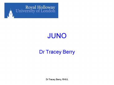 JUNO presentation | free to view