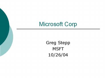 Microsoft Corp presentation | free to view