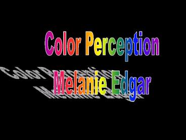 PPT – Color Perception PowerPoint presentation | free to view - id ...