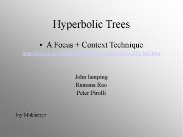 PPT – Hyperbolic Trees PowerPoint presentation | free to download - id ...