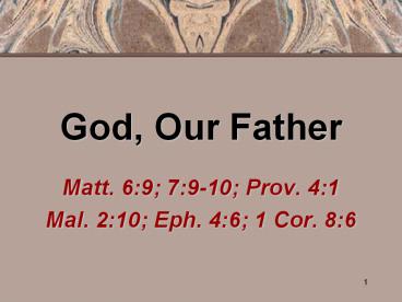 God, Our Father presentation | free to view