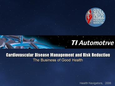 Cardiovascular Disease Management and Risk Reduction presentation ...