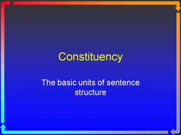 Constituency presentation | free to download