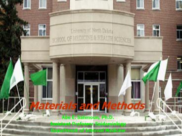 Materials and Methods presentation | free to view